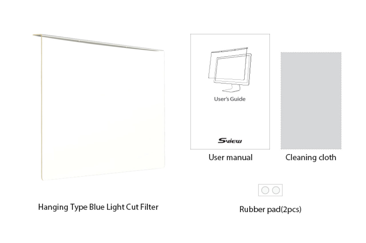 Sview Blue Light Cut Filter for Laptop and Desktop Monitor (Hanging ...