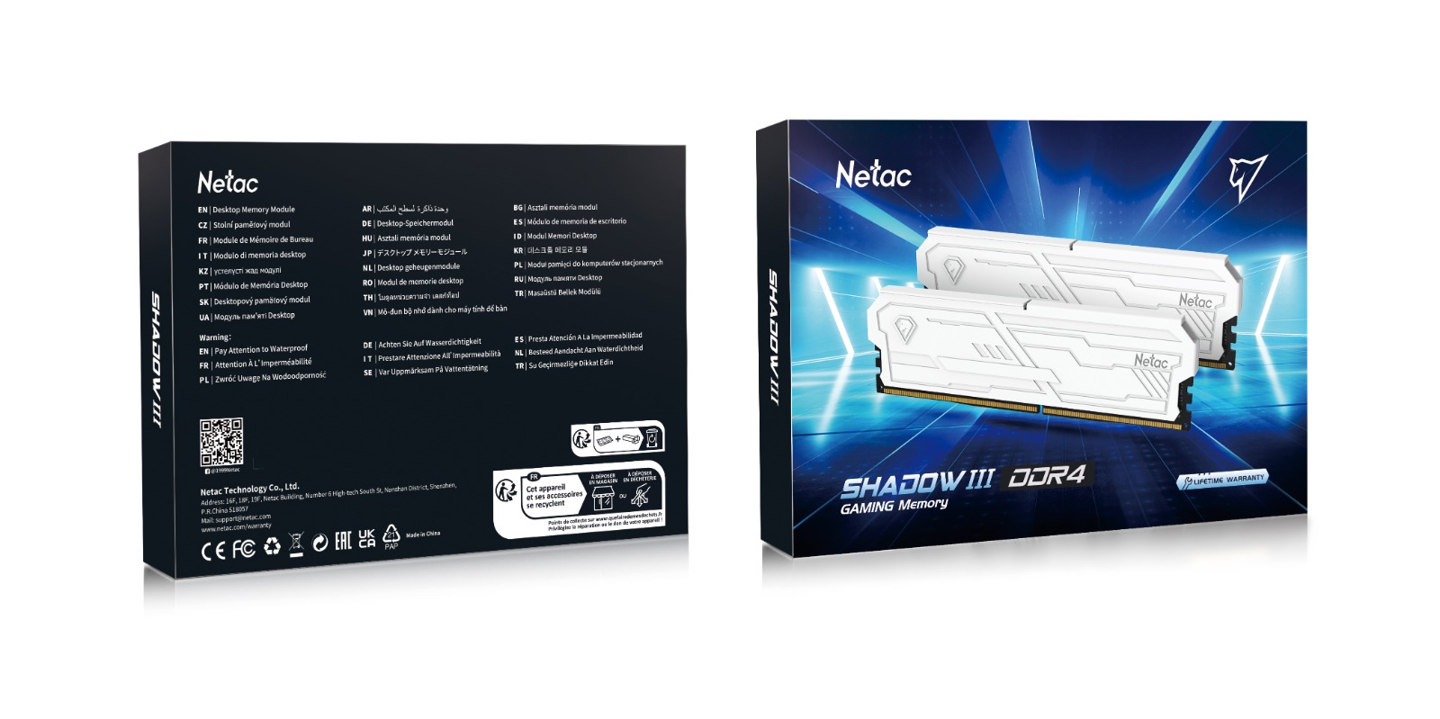 DDR4 32GB(16GBx2) 3200MHz C16 - Netac Shadow lll DDR5 - Lobcom HK Ltd