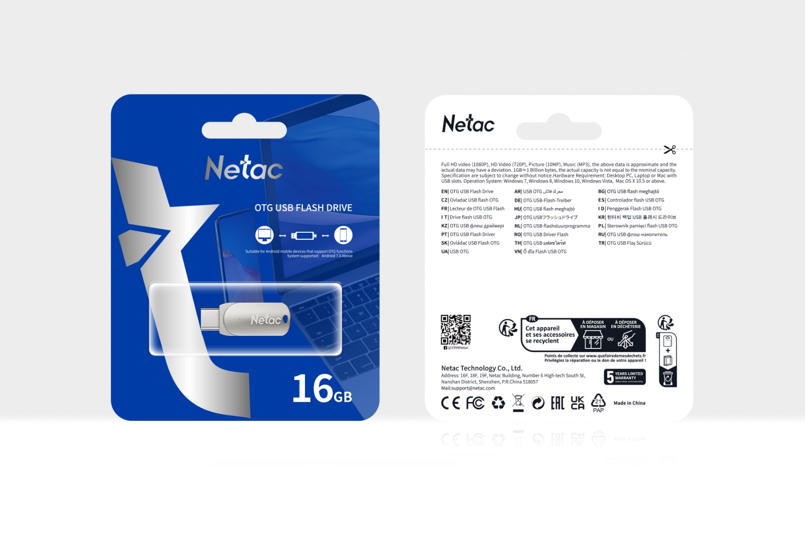USB 3.1 + Type-C Dual Flash Drive - Netac U785C - Lobcom HK Ltd